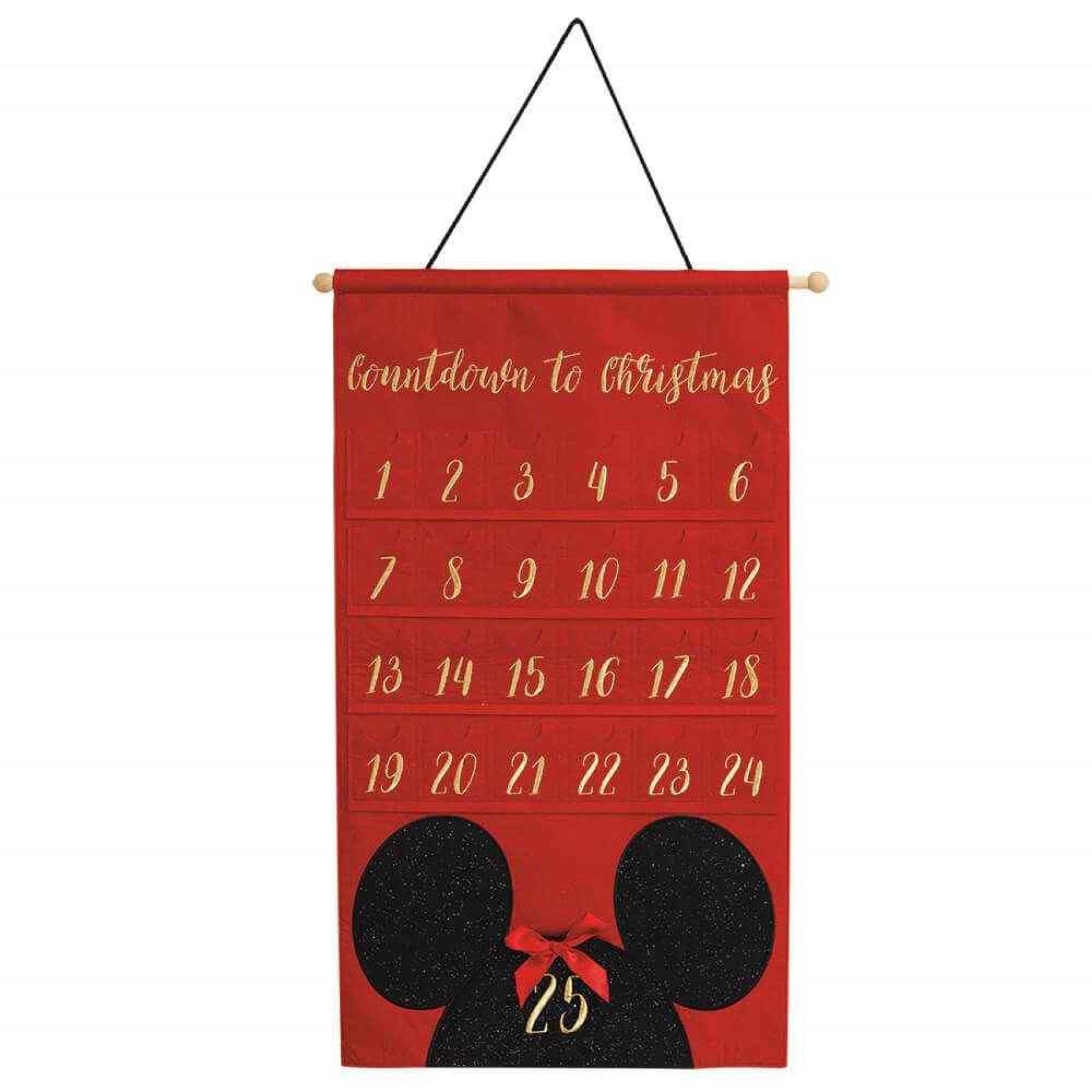 Disney Luxury Scroll Advent Calendar - 25 Fabric Pockets - Minnie Mouse ...