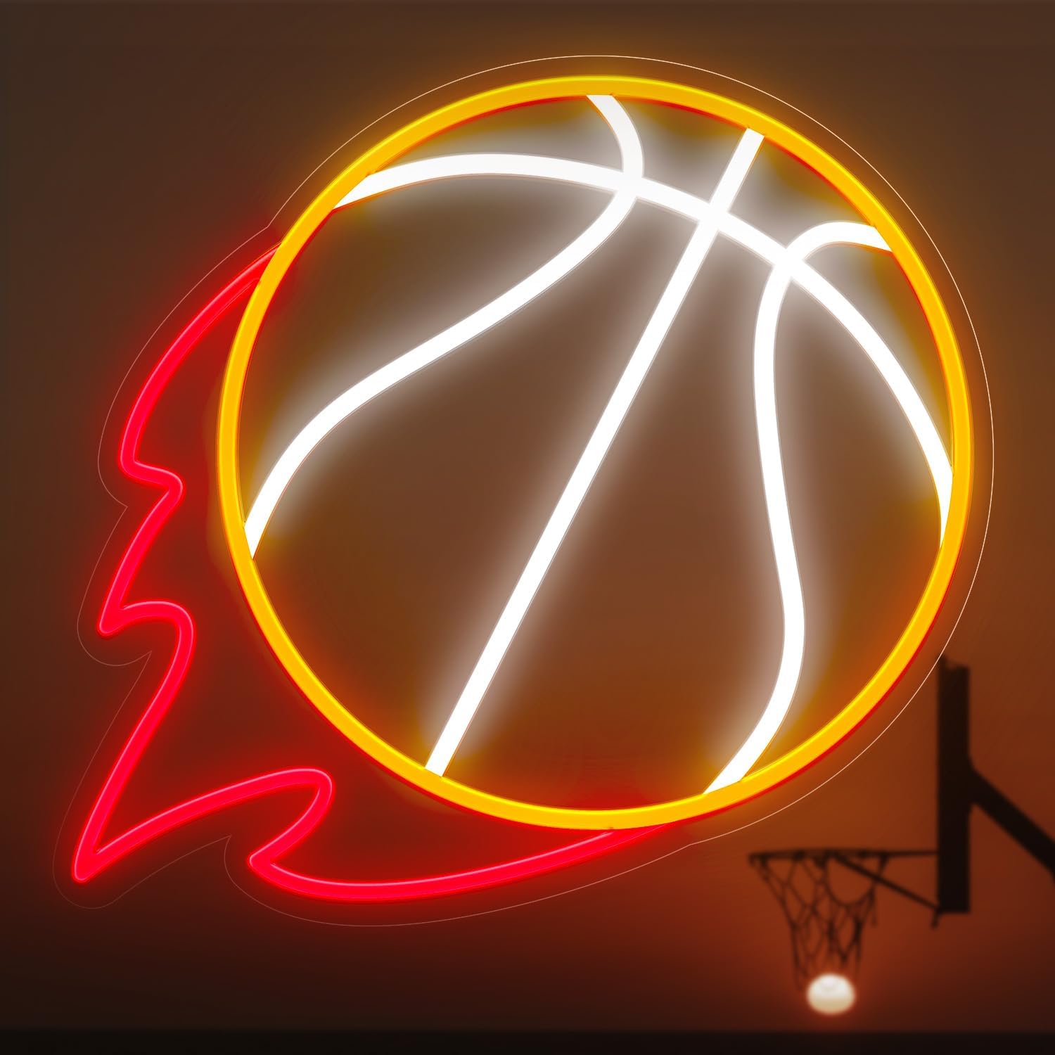 Basketball Neon Sign, 12.6×11.6 Inch Basketball Led Neon Light ...