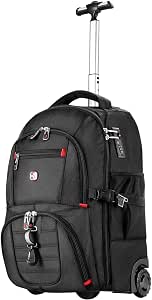 Amazon.com: Extra Large Rolling Backpack with Wheels - Water-Resistant ...