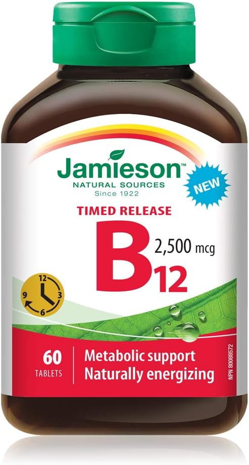 Amazon.com: Jamieson Vitamin B12 2,500 mcg, 60 Tablets : Health & Household