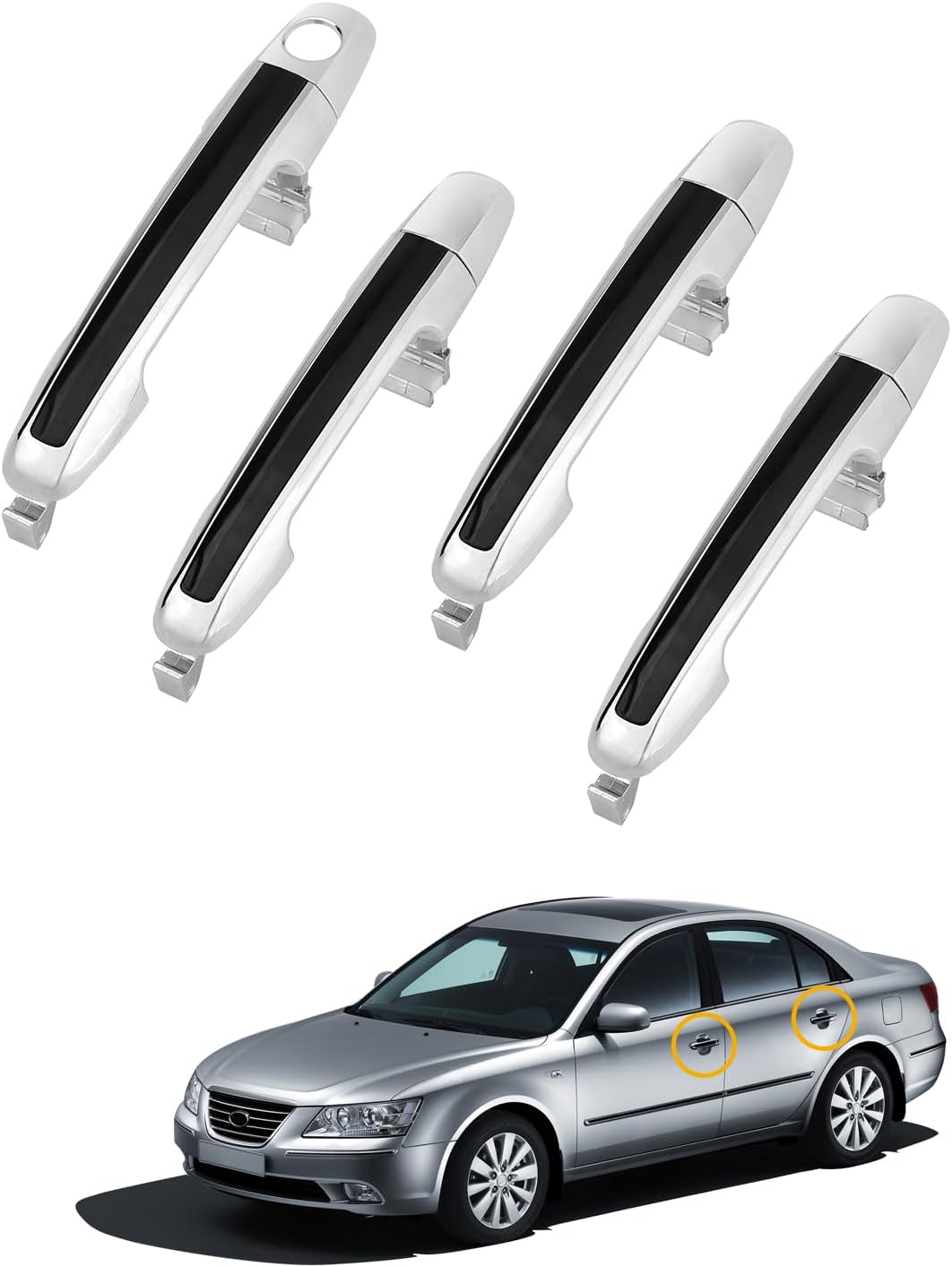 Amazon.com: Exterior Door Handle Set (4PCS), Compatible with 2005-2010 ...