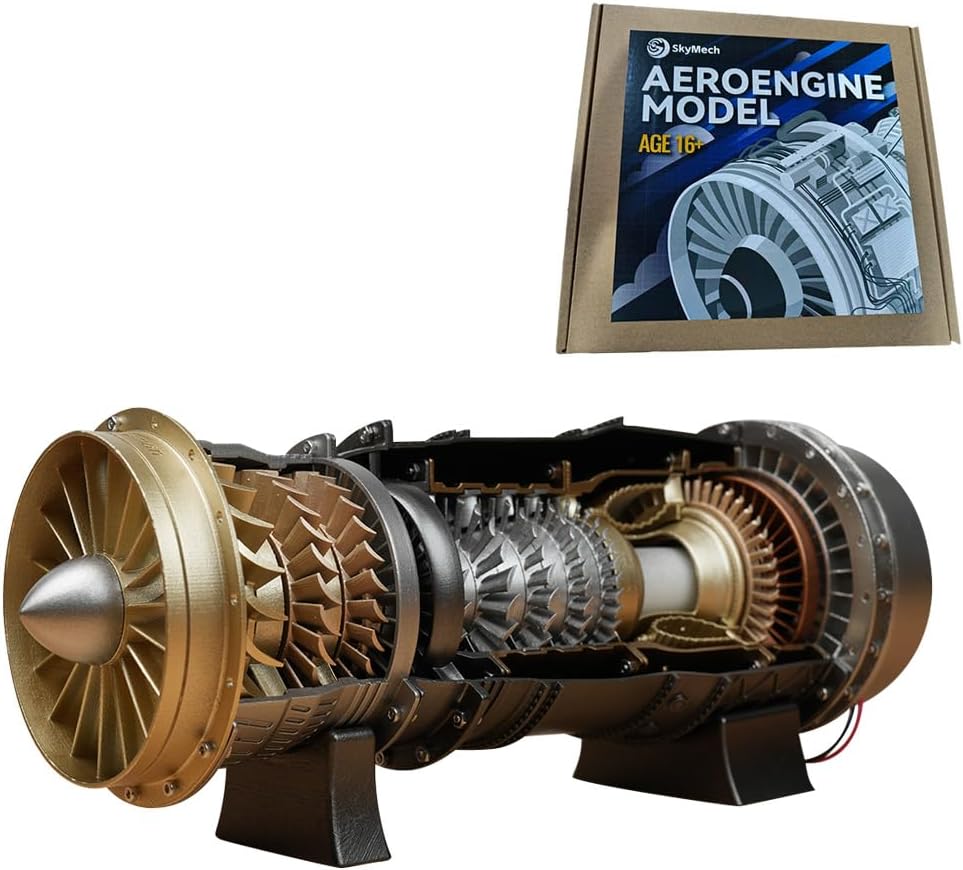 Amazon.com: ENGINEDIY Turbofan Engine Model 1/20 Mini WS-15 Turbofan ...