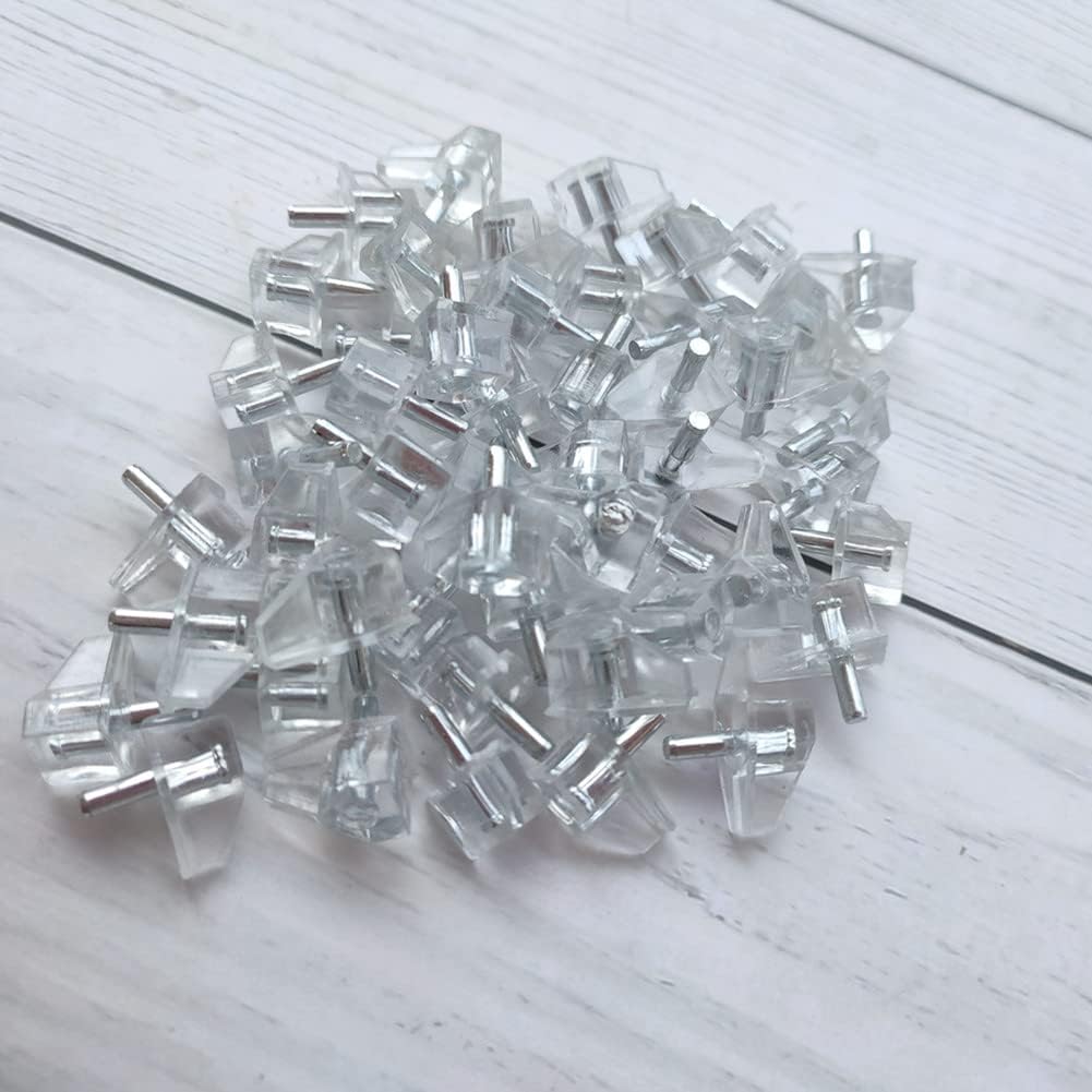 Amazon.com: 1/8 Inch 3mm Clear Shelf Support Pegs Plastic Cabinet Shelf ...