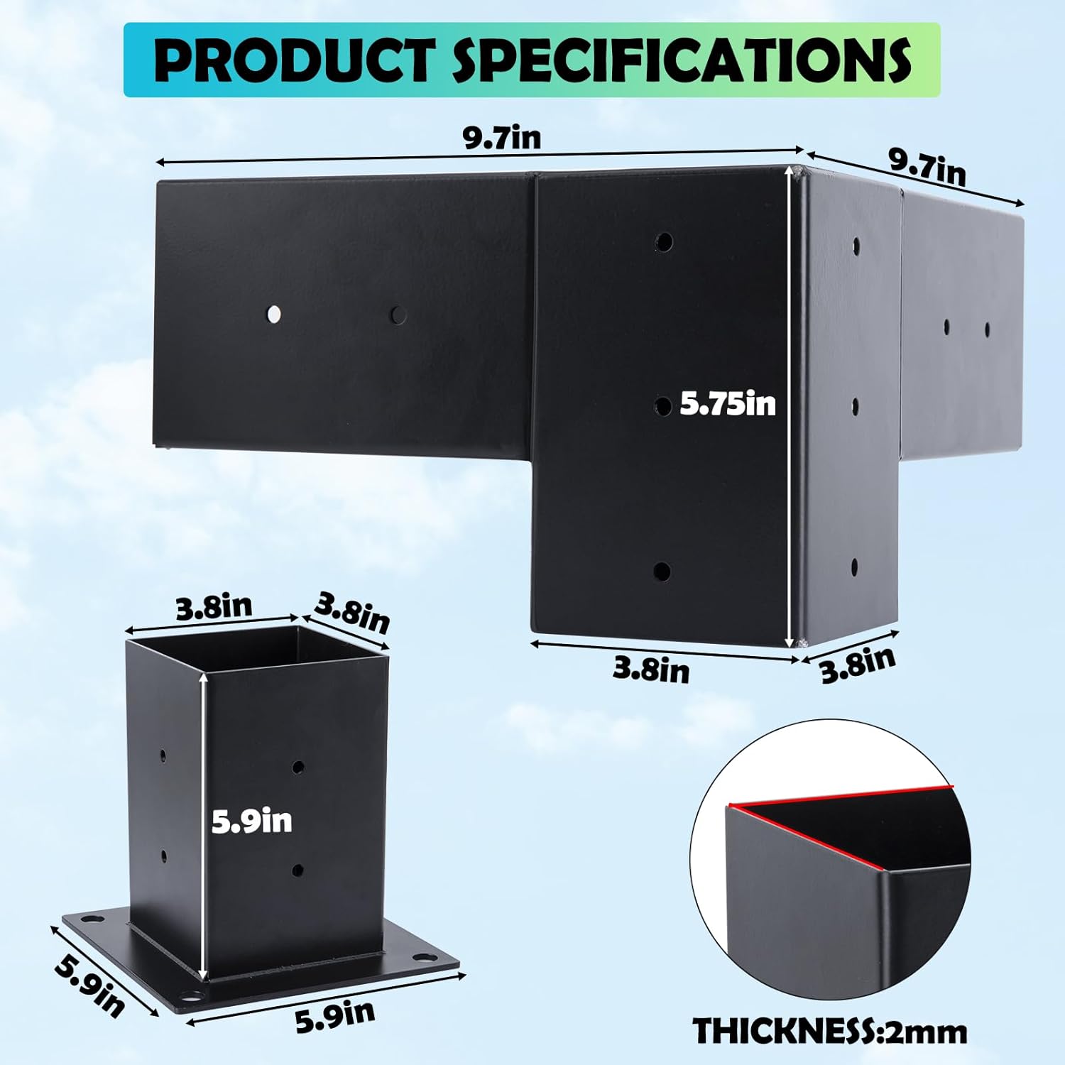 4x4 Pergola Corner Extension Bracket for DIY Australia | Ubuy