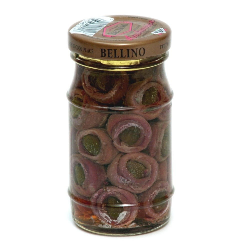 Amazon.com : Bellino Rolled Fillet Anchovy, 4.25 Ounce Jar (Pack of 4 ...