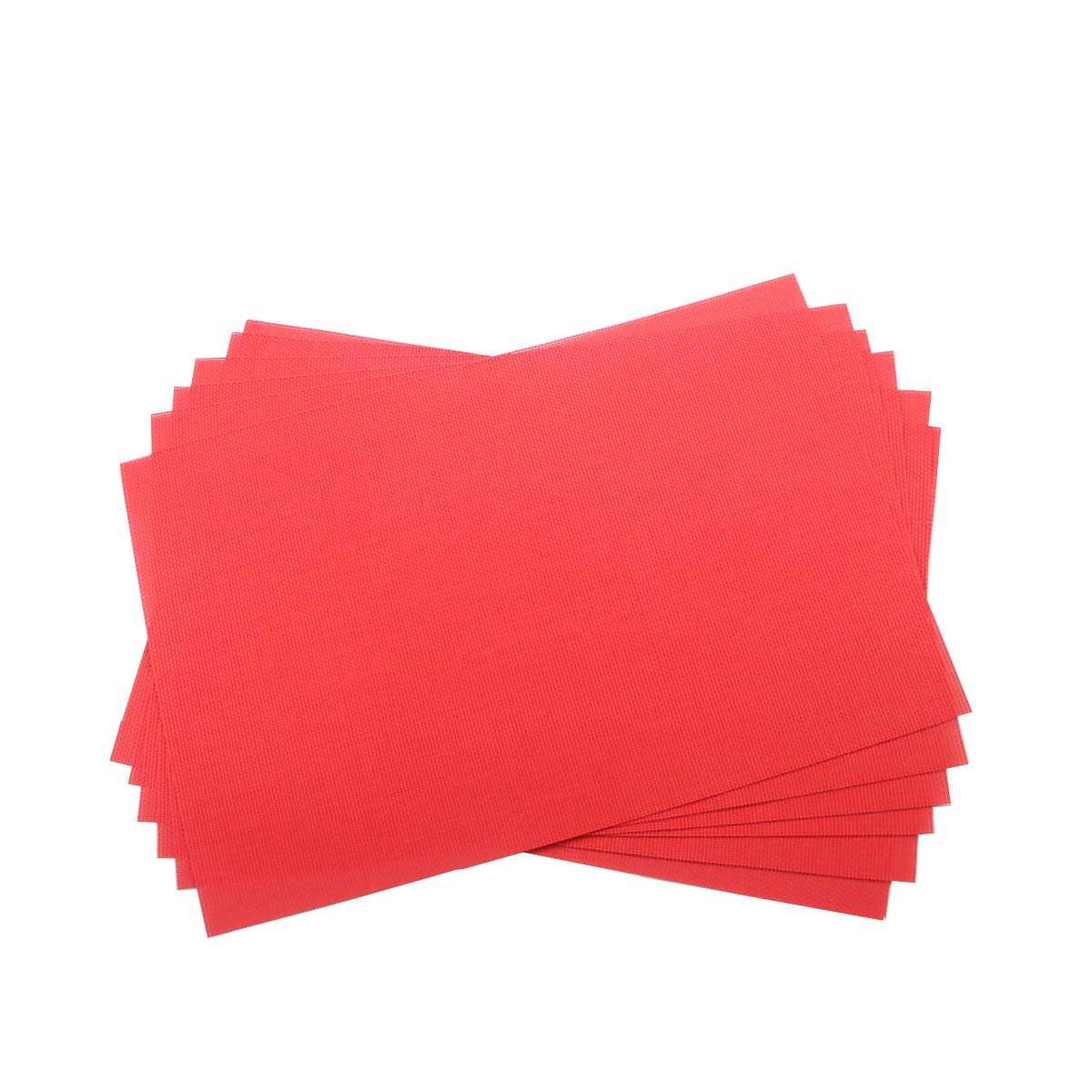 Amazon.com: Gugrida Placemats Set of 6 Solid Red Placemat for Dining ...