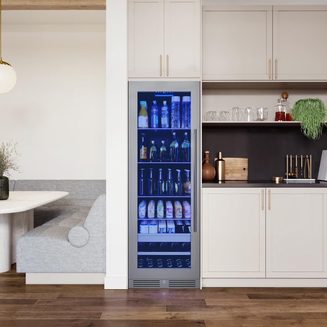 Zephyr Presrv 24" Wine Fridge & Beverage Refrigerator Full Size Single ...