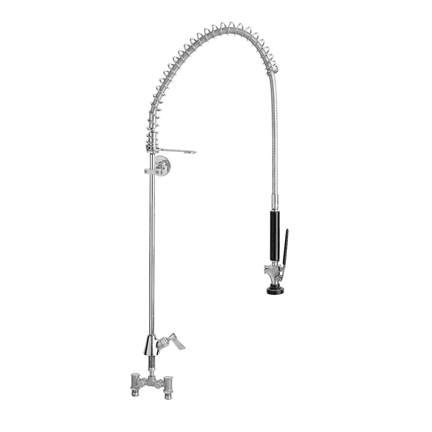 Fisher 34134 Pre-Rinse Spring Style Single Deck with Wall Bracket and ...