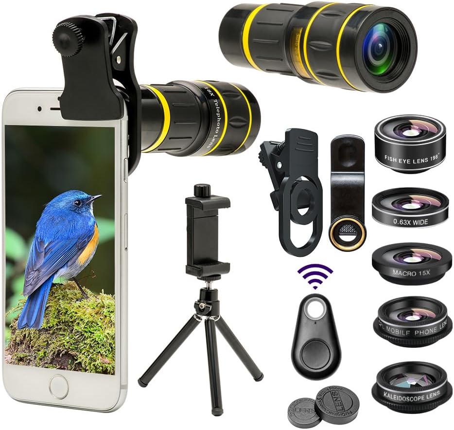 Amazon.com: Cell Phone Camera Lens, SEVENKA 12X Telephoto Universal ...