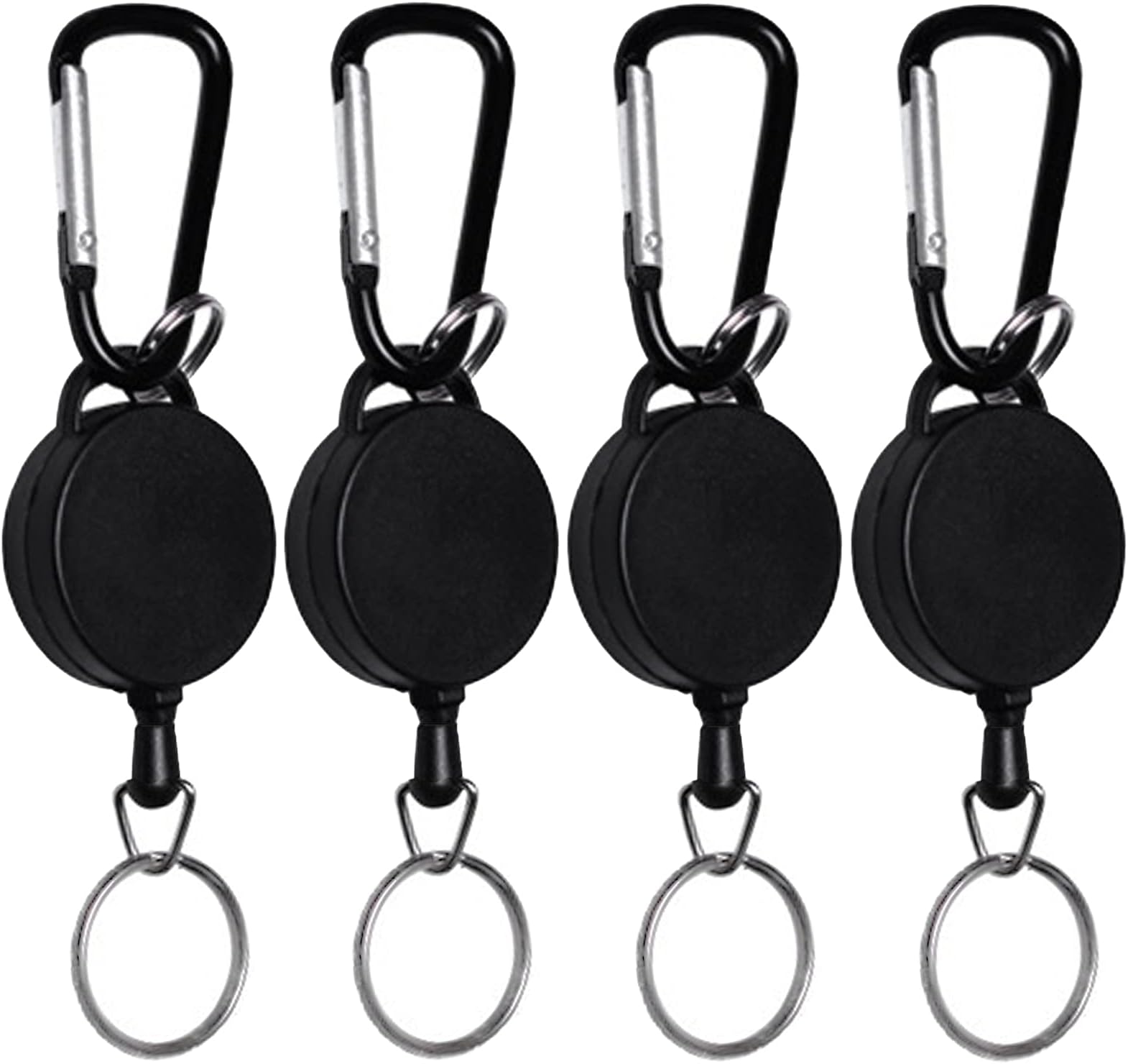 Natuce 2 Pieces Retractable Key Chain, Heavy Duty Key Reel with 23 inch ...