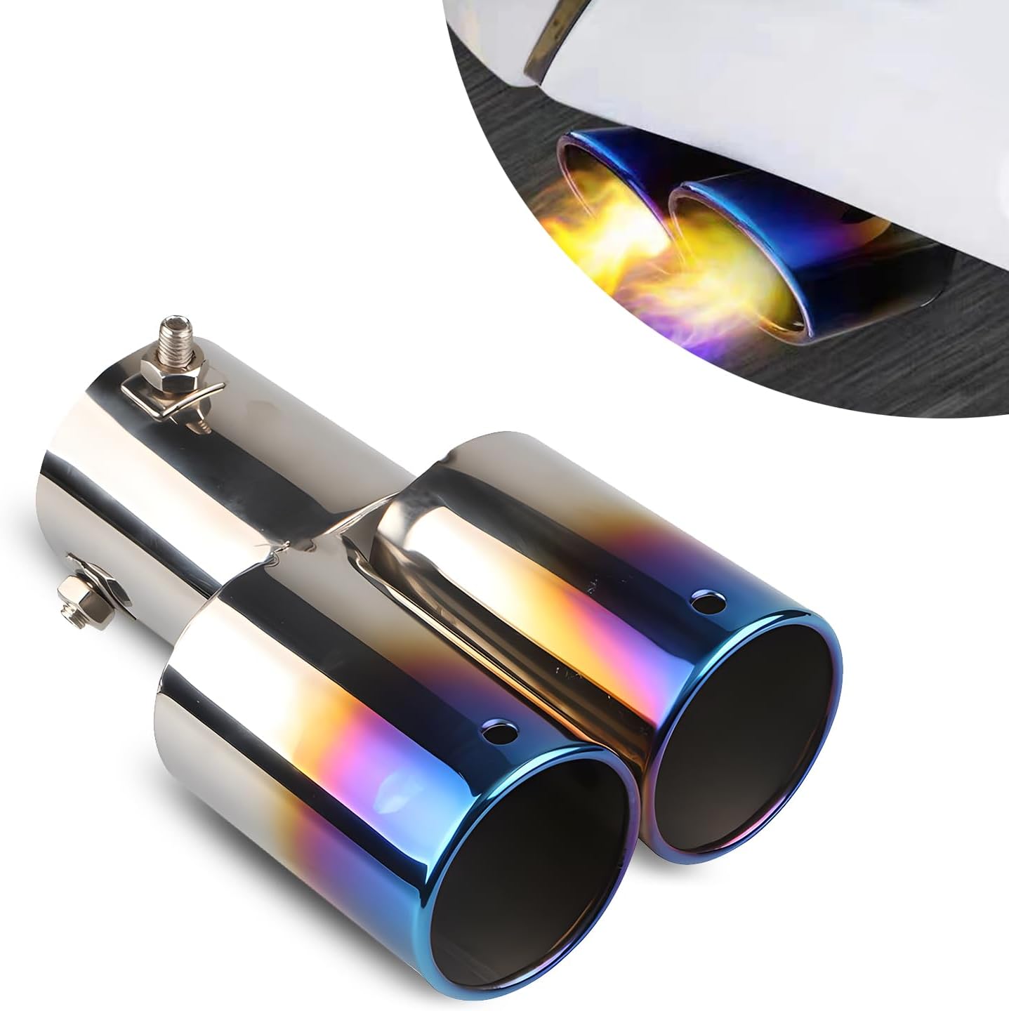 Amazon.com: Flygun Pack-1 Stainless Steel Exhaust Tip, Straight Type ...