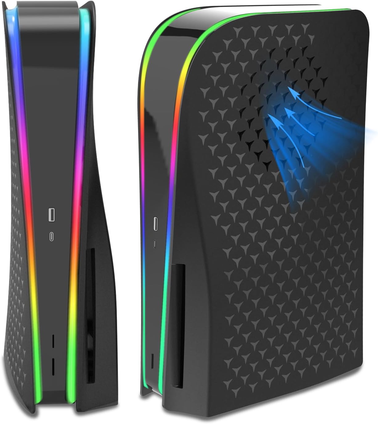 Amazon.com: PS5 Faceplate with RGB Light bar,Dust Filter for Cooling ...