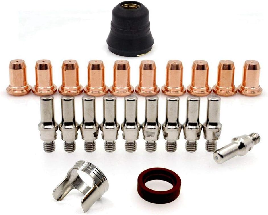 23pcs PT-60 / PT40 Plasma Torch Consumables Kit Shield Cap Electrode ...