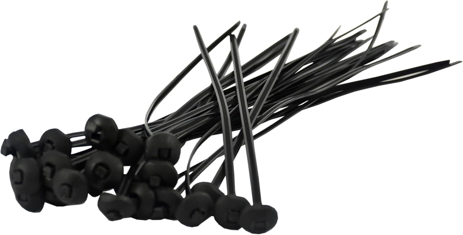 Amazon.com: Pro Tie Button Head Nylon Cable Ties for Indoor and Outdoor ...