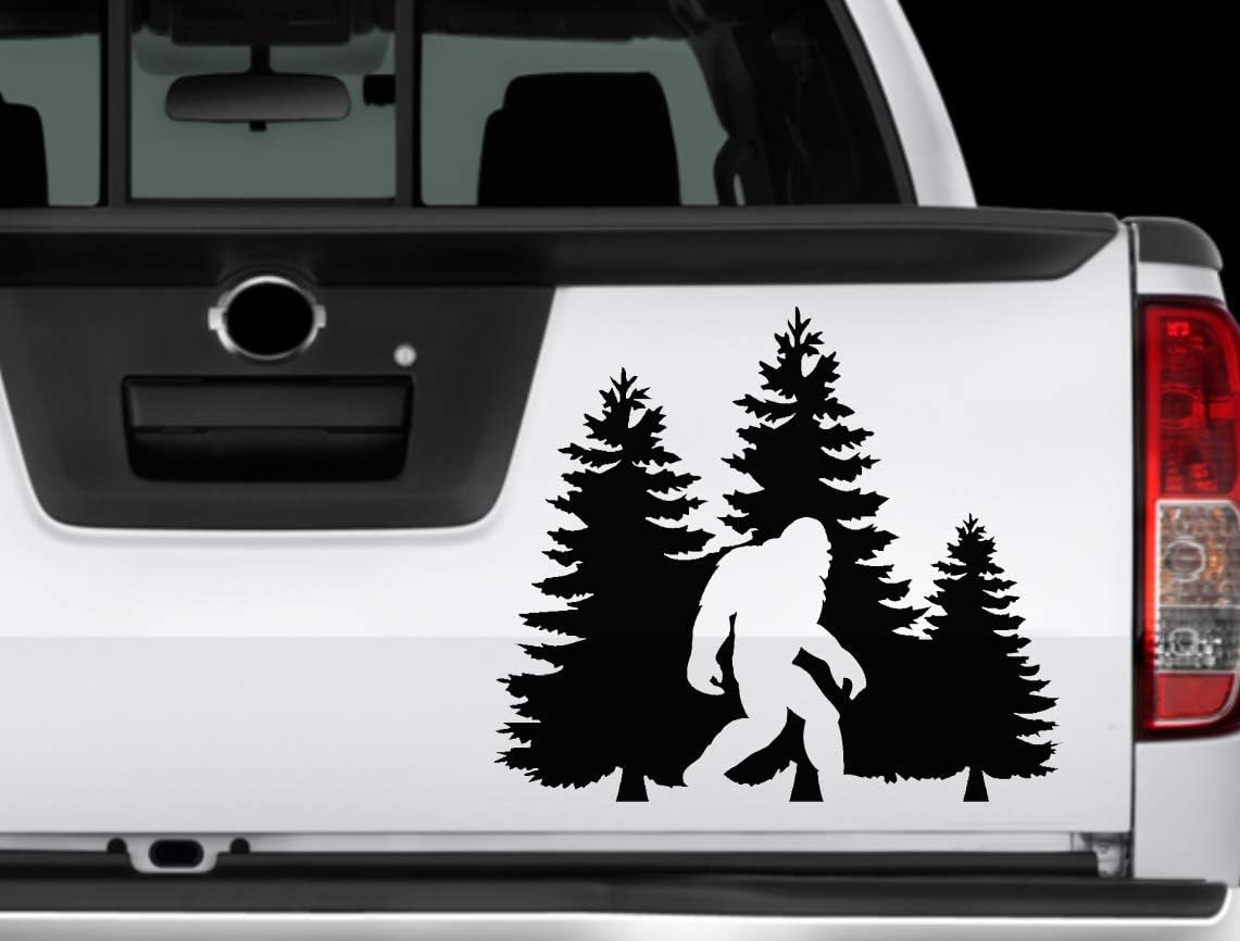 Amazon.com: Kojozone Bigfoot Car Decal, Bigfoot Trees Forest Vinyl ...