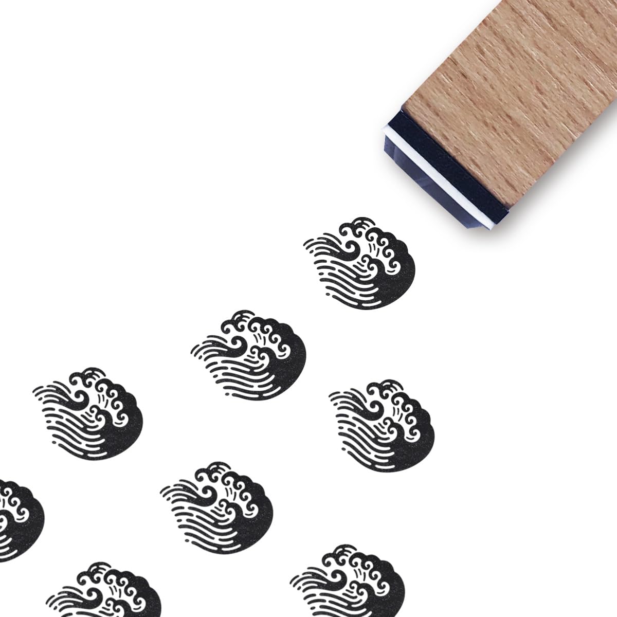 Amazon.com: Wave Rubber Stamp, 3/5 Inch Small Mini Stamp for ...