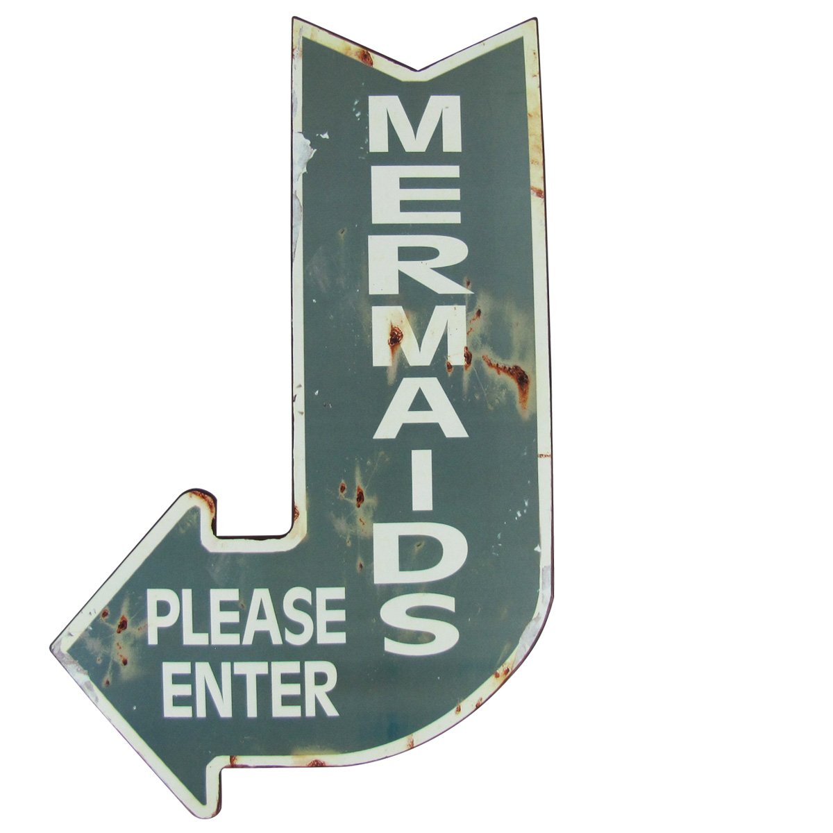 Amazon.com: TG,LLC Treasure Gurus Mermaids Please Enter Curved Arrow ...
