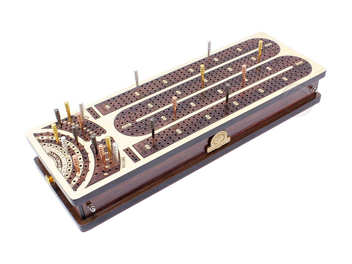 Amazon.com: House of Cribbage - Continuous Cribbage Board/Box Inlaid in ...