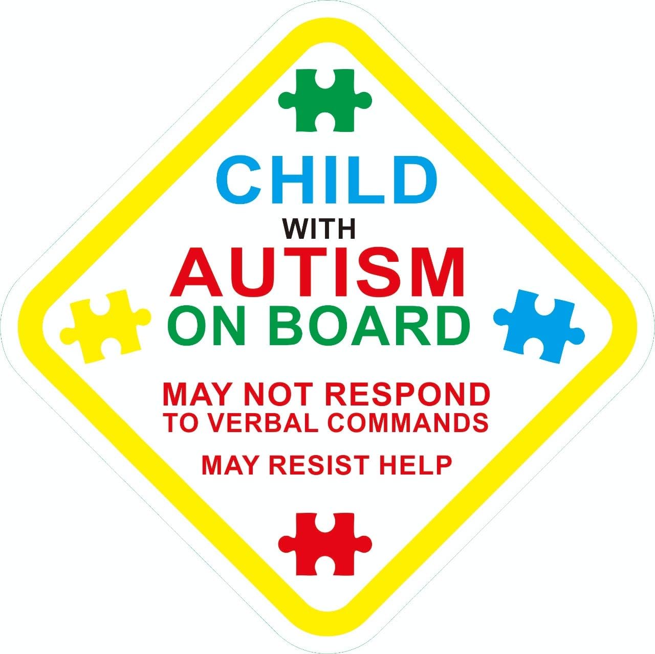 Amazon.com: Sticky Dude Child with Autism Car Sticker Bumper Autism ...