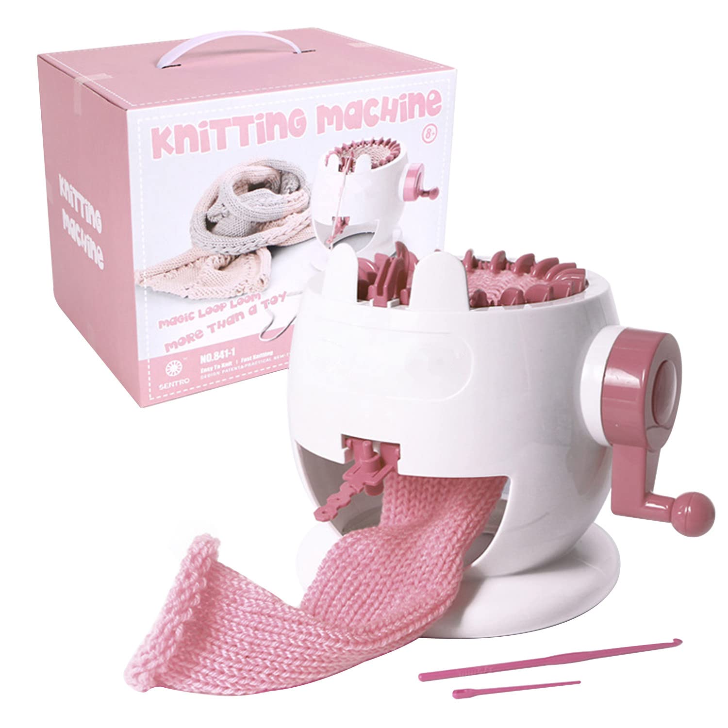 awagas Knitting Machine 22 Needles Round Weaving Loom, Crochet Hooks ...