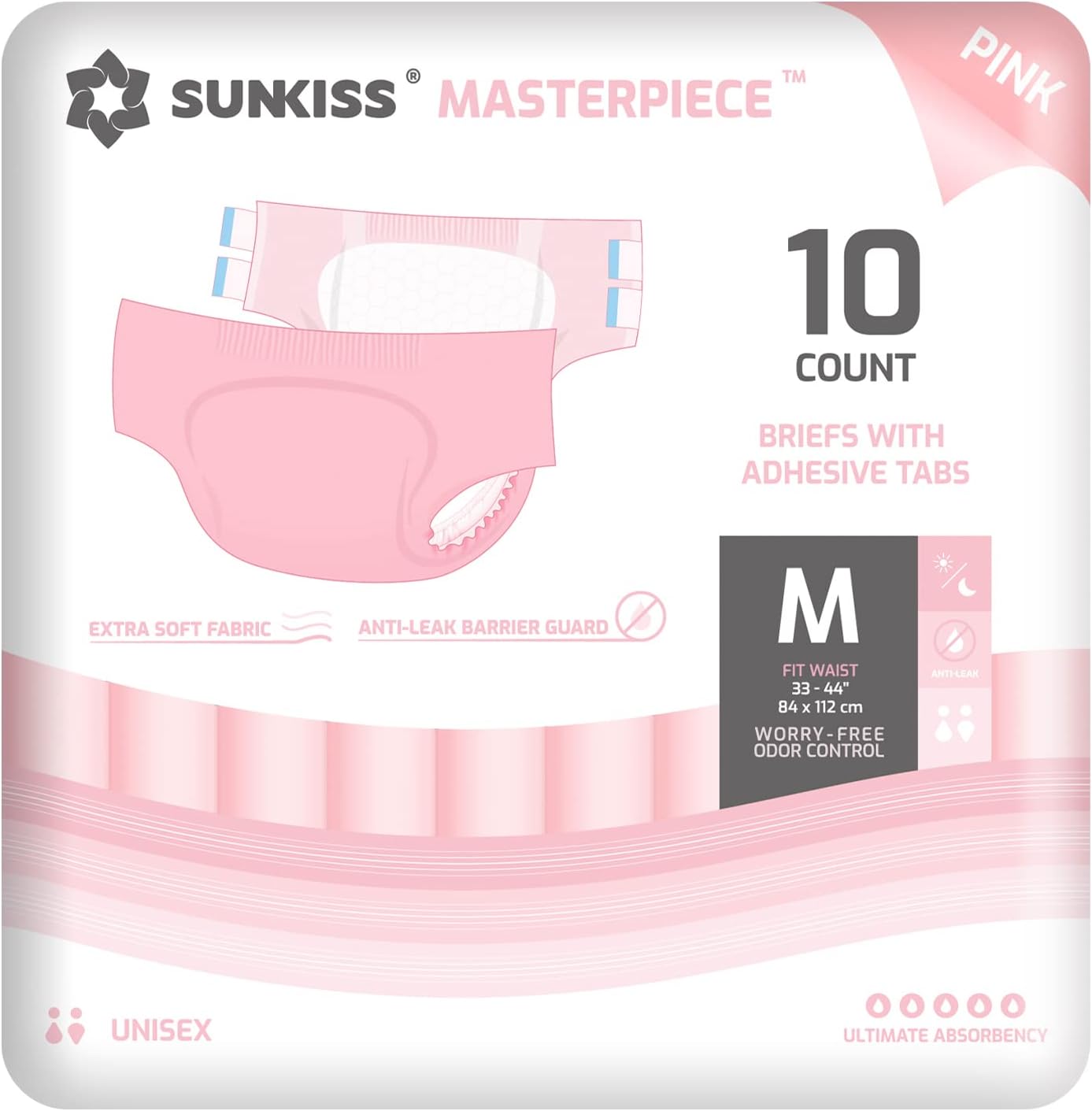 Amazon.com: ABUniverse TinyTails Adult Diapers (Pack of 10) (Small ...