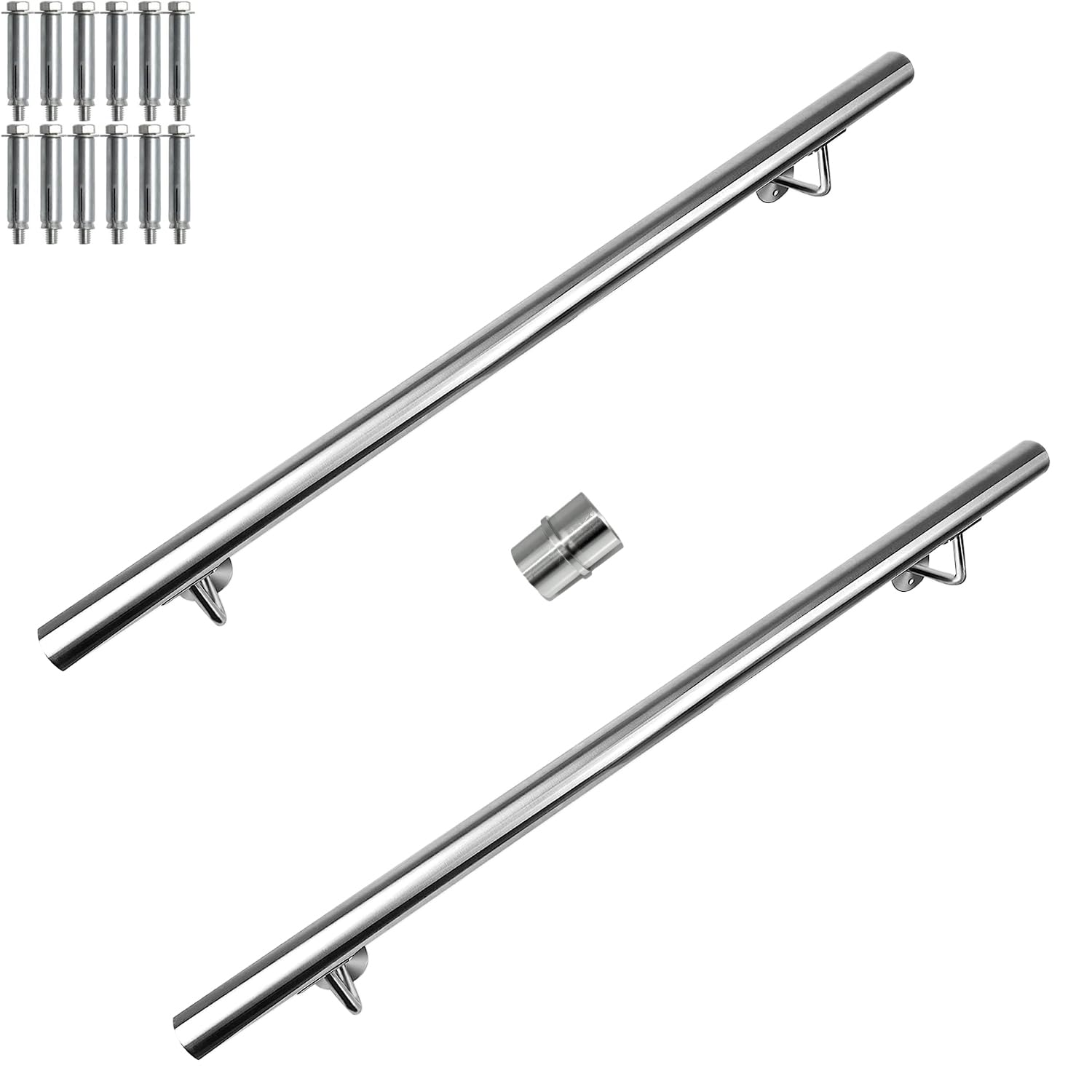 Buy CAVATINY Stainless Steel Handrail Stair Railing Wall Handrail Wall ...