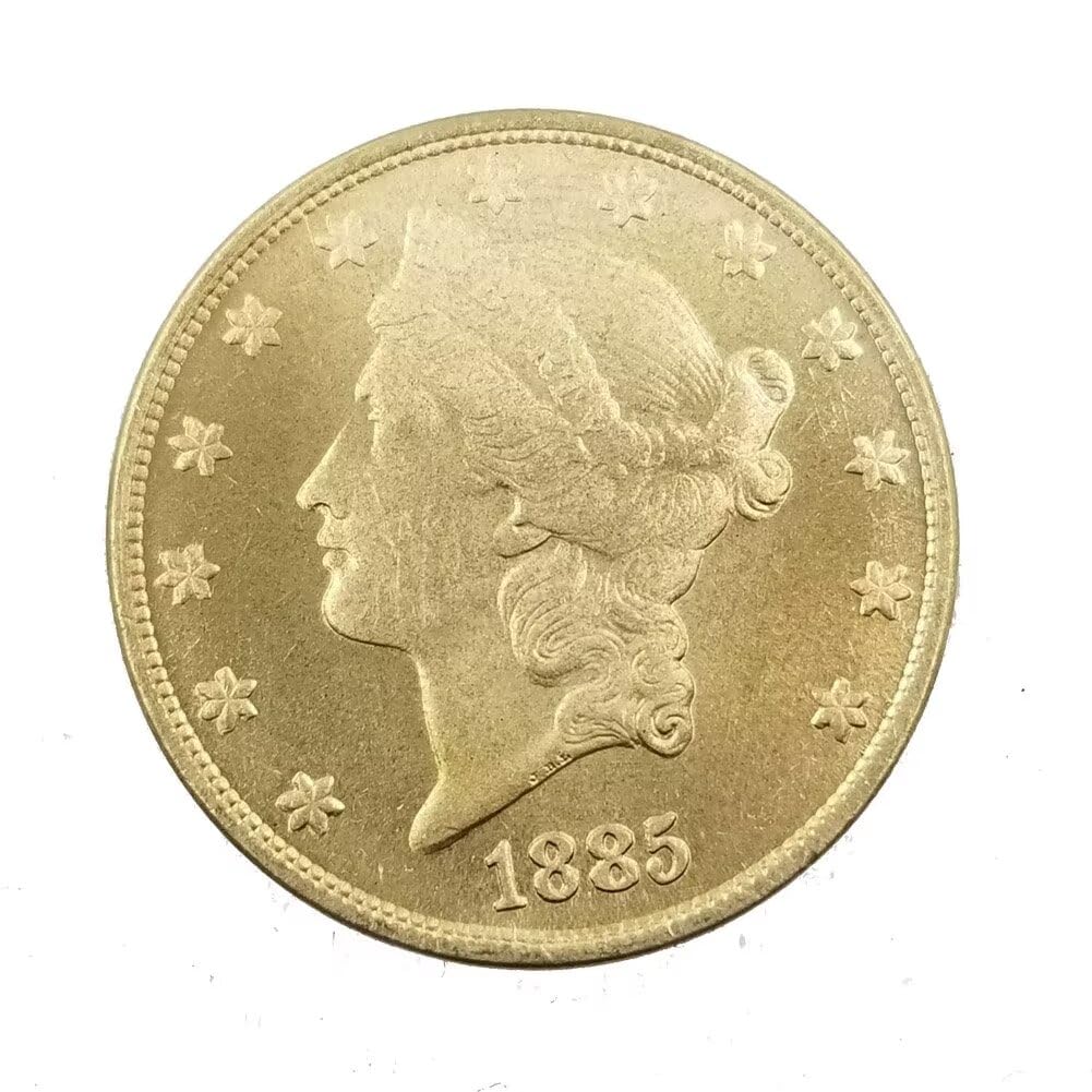 Amazon.com: Brass 1885 Liberty Morgan Gold Coin Replica Collection ...