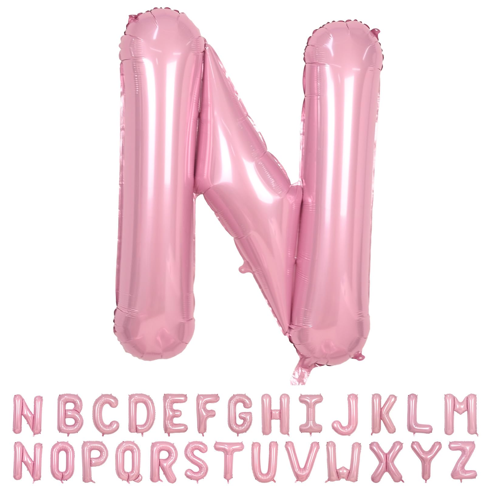 Amazon.com: 40 Inch Pink Letter Balloons, Large N Letter Balloons Foil ...