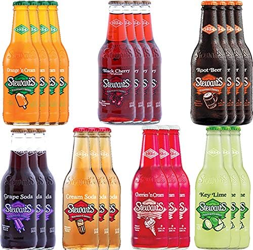 Amazon Stewart S Soda Variety Pack 12 Oz 24 Glass Bottles