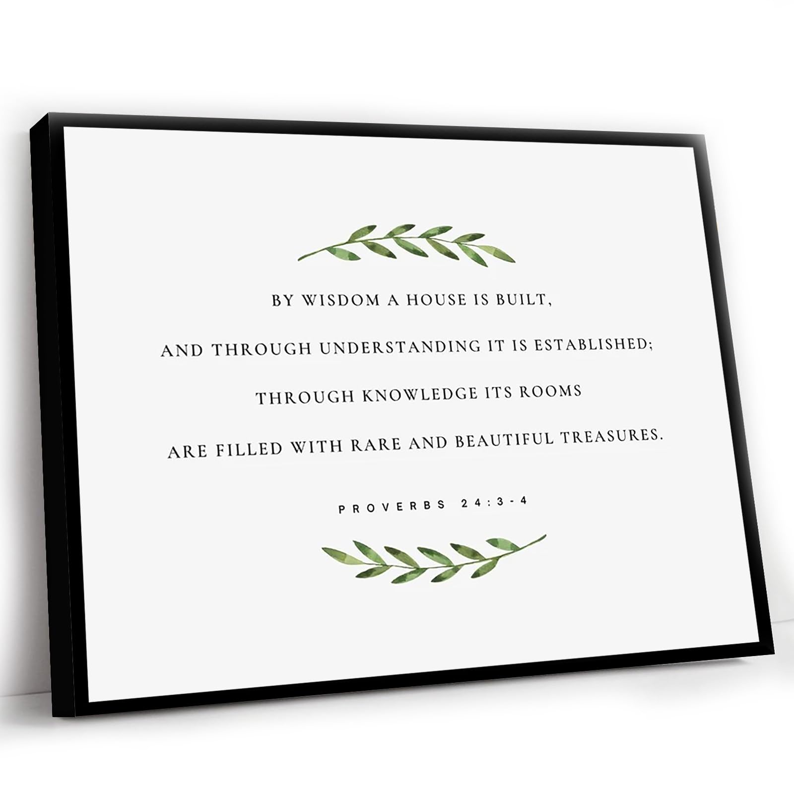 Amazon.com: Home Decor Wall Art,Proverbs 24 3-4 Wall Art,Bible Verse ...