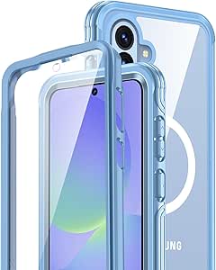 Amazon.com: Miimall Strong Magnet for Samsung Galaxy A36/A56 5G Phone Case,[Built-in Glass ...