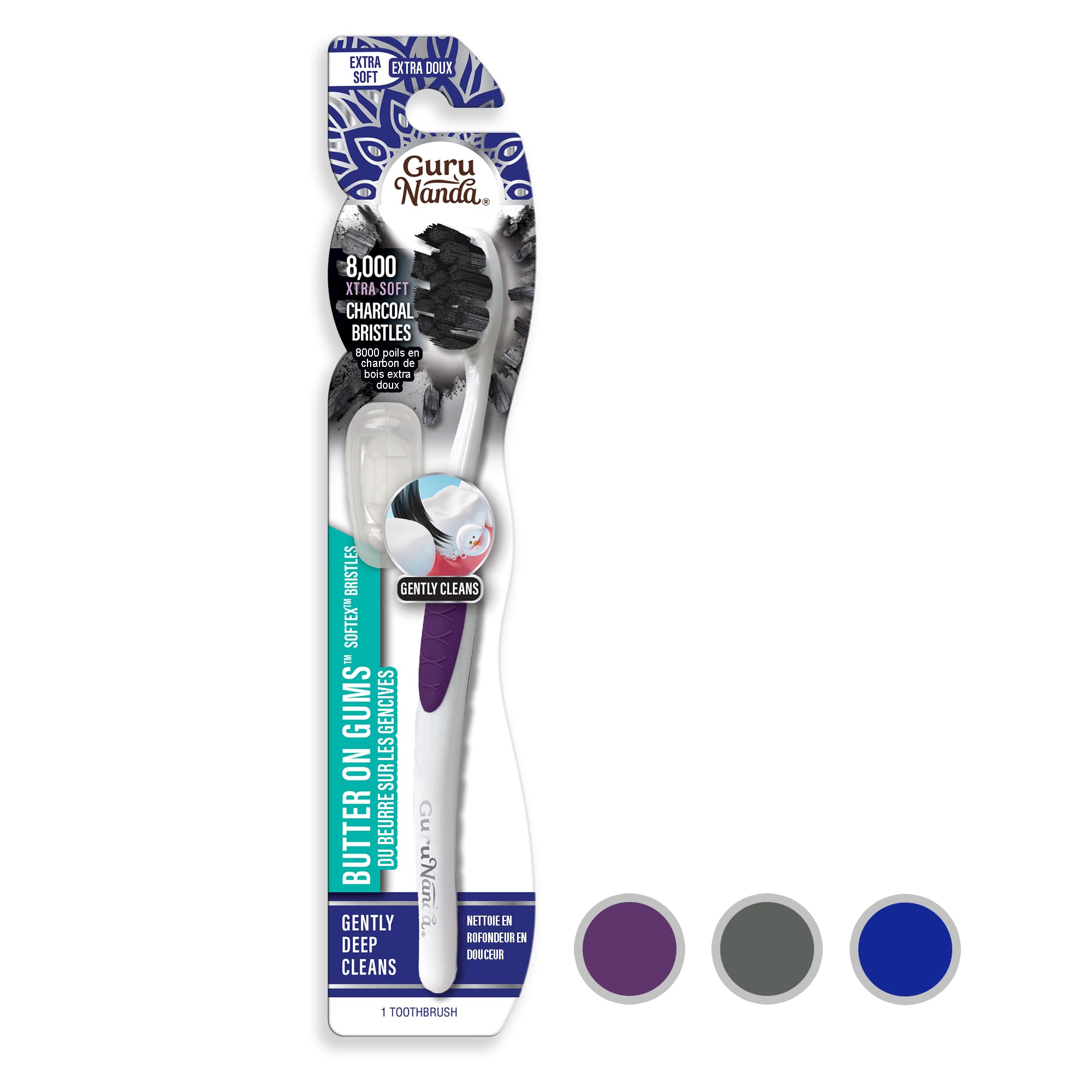 Amazon.com: GuruNanda Butter on Gums Charcoal Toothbrush - 8,000 ...