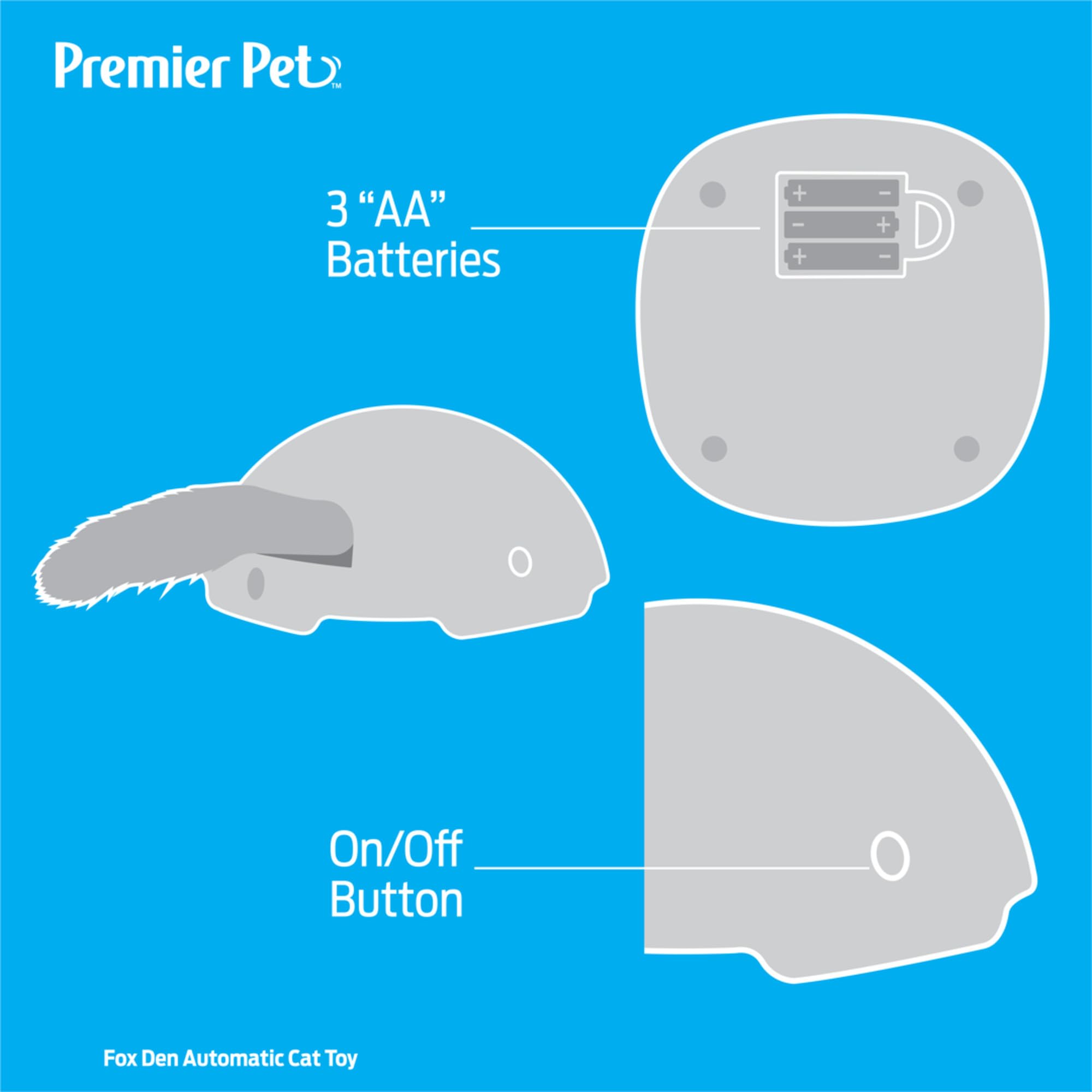 Snapklik.com : Premier Pet Fox Den Automatic Cat Toy