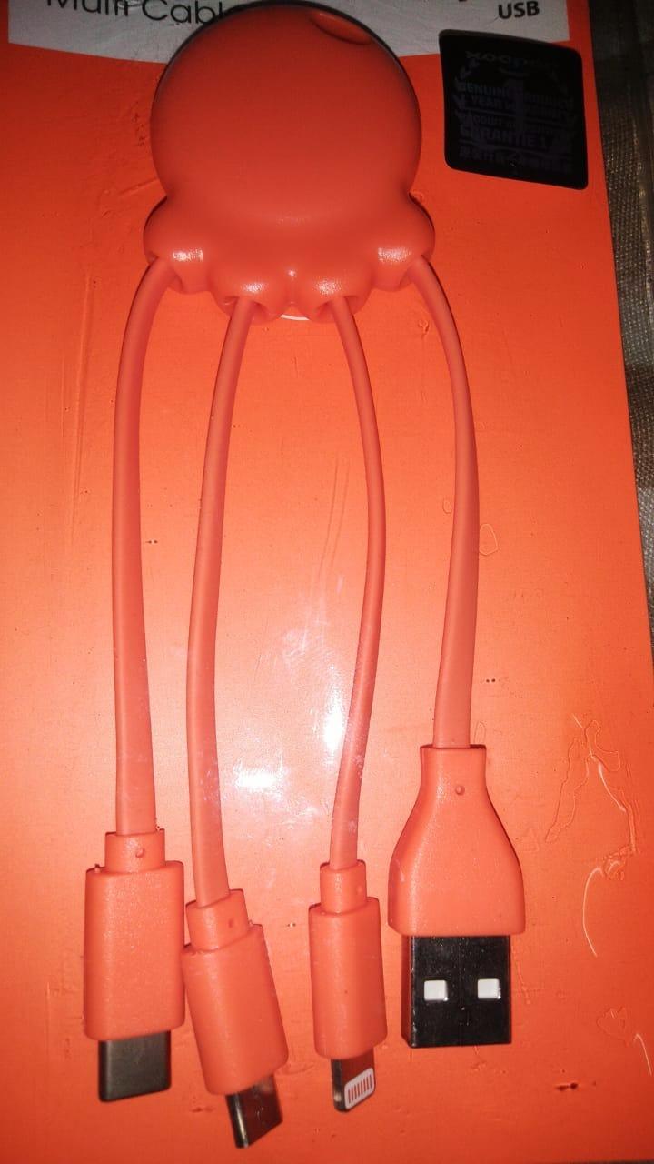 Octopus Multi Cable (Orange) : Amazon.in: Computers & Accessories