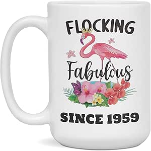 Amazon.com: Flocking fabulous since 1959 Flamingo lover birthday gift ...