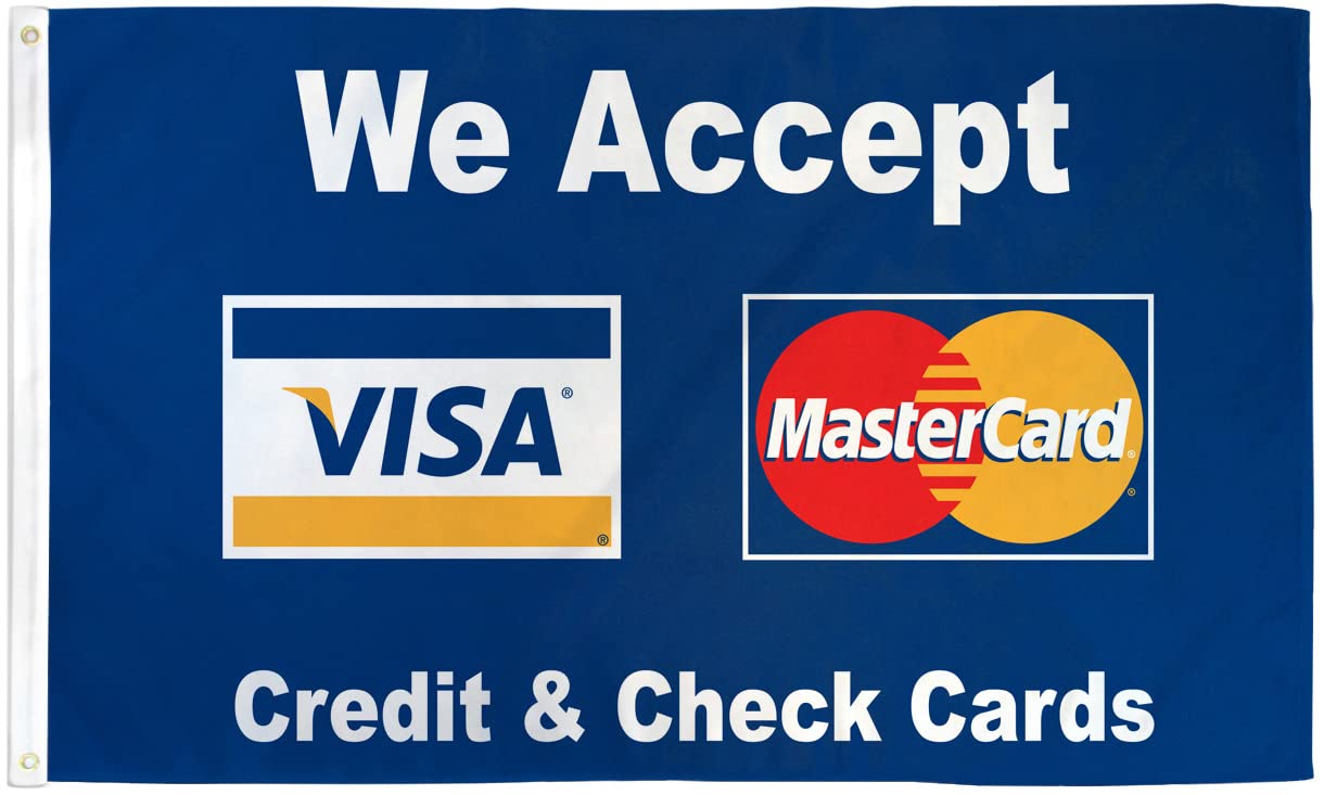 Amazon.com: Visa Mastercard Flag 3x5ft Poly - Perfect for businesses ...