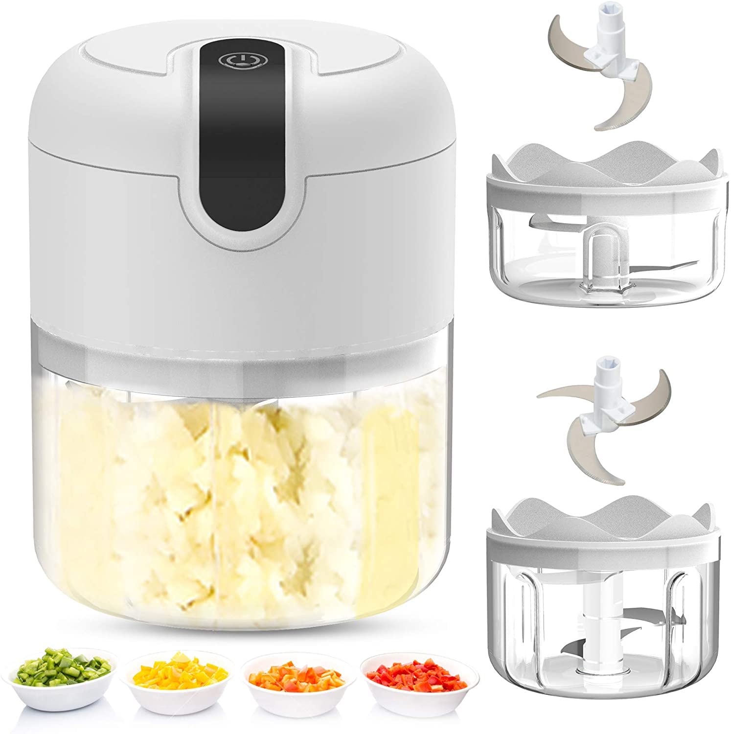 Jdsi Electric Mini Garlic Chopper Small Wireless Food Processor ...