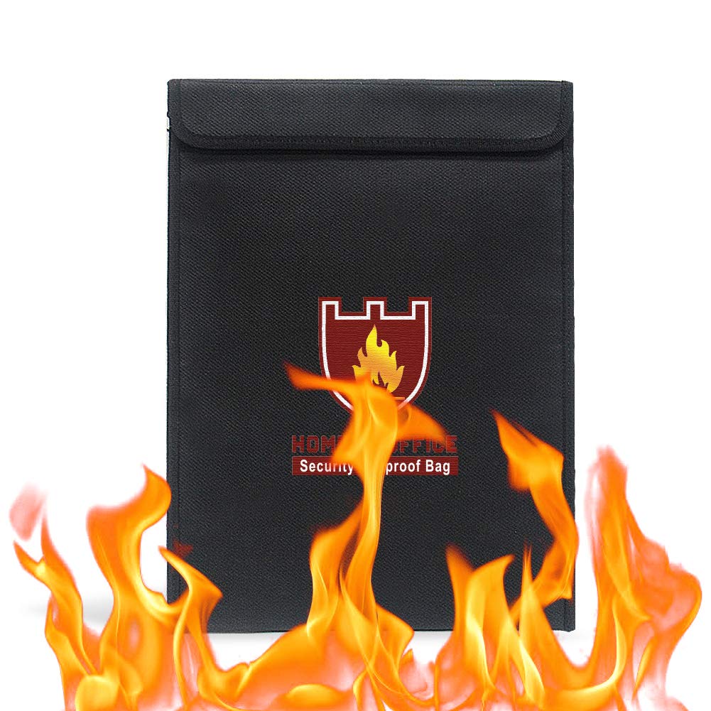 Rubik A4 Size Fireproof Envelope Bag with Covered Zipper Verticle Style ...