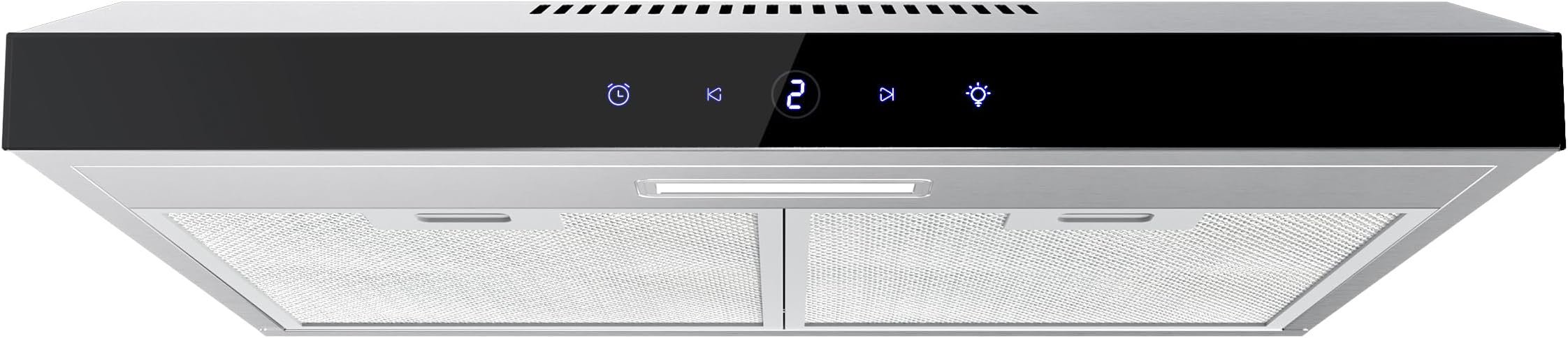 FIREGAS 60cm Cooker Hood, 3 Speed Extractor Fan with Touch Control, LED ...