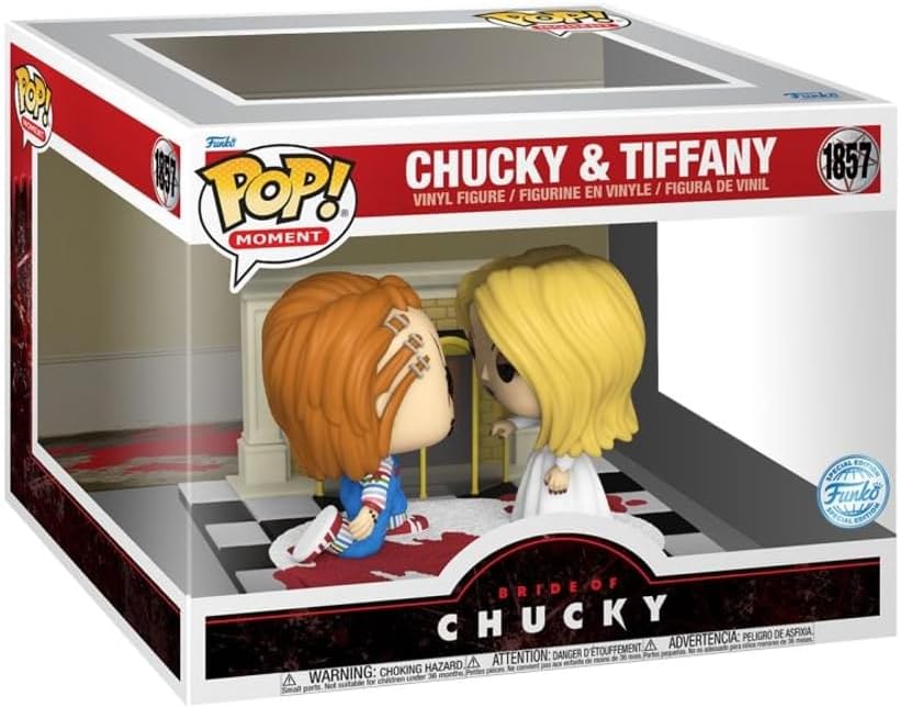 Amazon.com: Funko Spirit Halloween Bride of Chucky Chucky and Tiffany ...