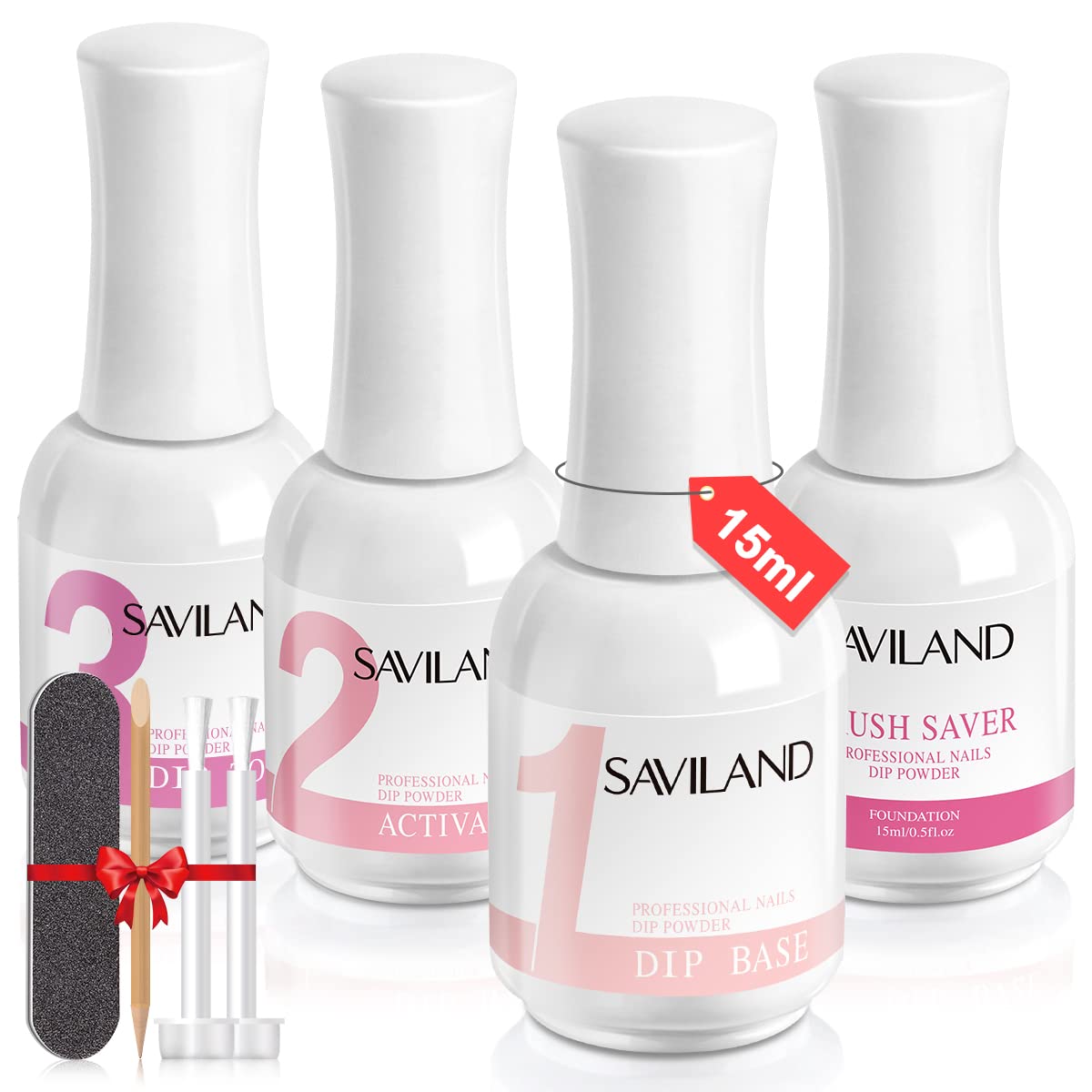 Saviland 8Pcs Dip Powder Liquid Set - 15ml/0.5oz Dip Powder Base and ...