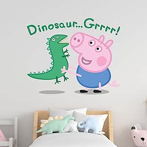 Peppa Pig Wall Sticker - George Dinosaur ... Grrr! Wall Decal Kids Art ...