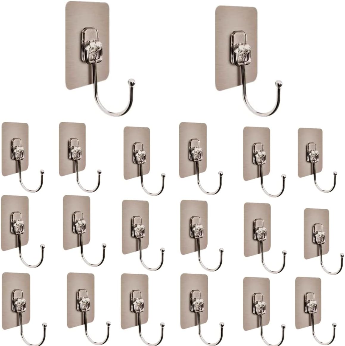 Amazon.com: Large Adhesive Hooks 22LB（MAX）,Waterproof and Rustproof ...