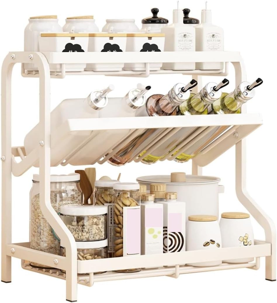 Amazon.com: Spice Rack Spice Organizer Spice Jars Rack 3-Tier Spice ...
