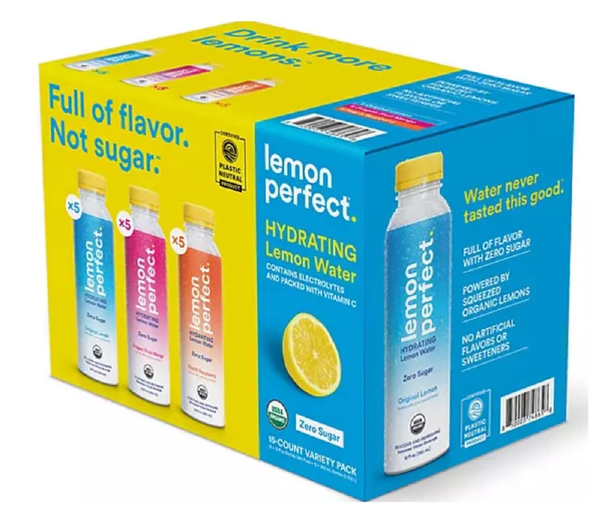 Amazon.com: Lemon Perfect Flavored Water Variety Pack (12 fl. oz., 15 ...