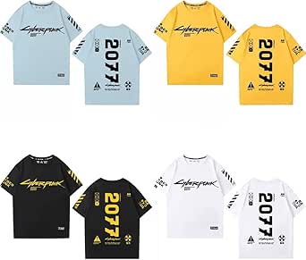 Amazon.co.jp: Cyberpunk Edge Runners T-shirt, Short Sleeve, Round Neck ...