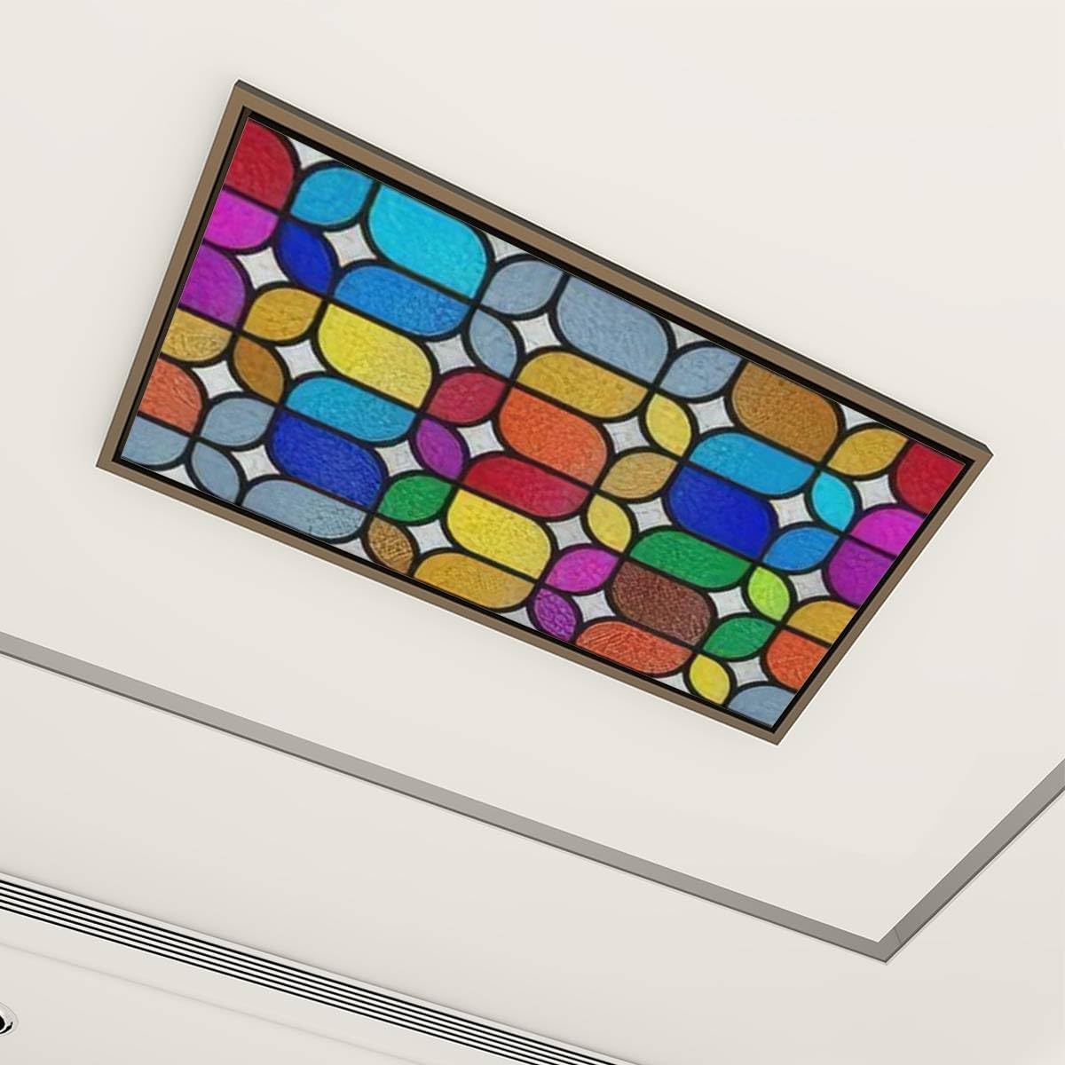 Decorative Fluorescent Light Covers for Ceiling Lights 4 Packs Seamless ...