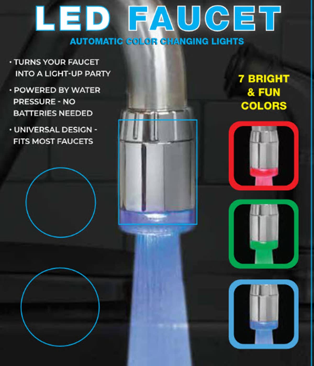 Water Glow Led Faucet Light