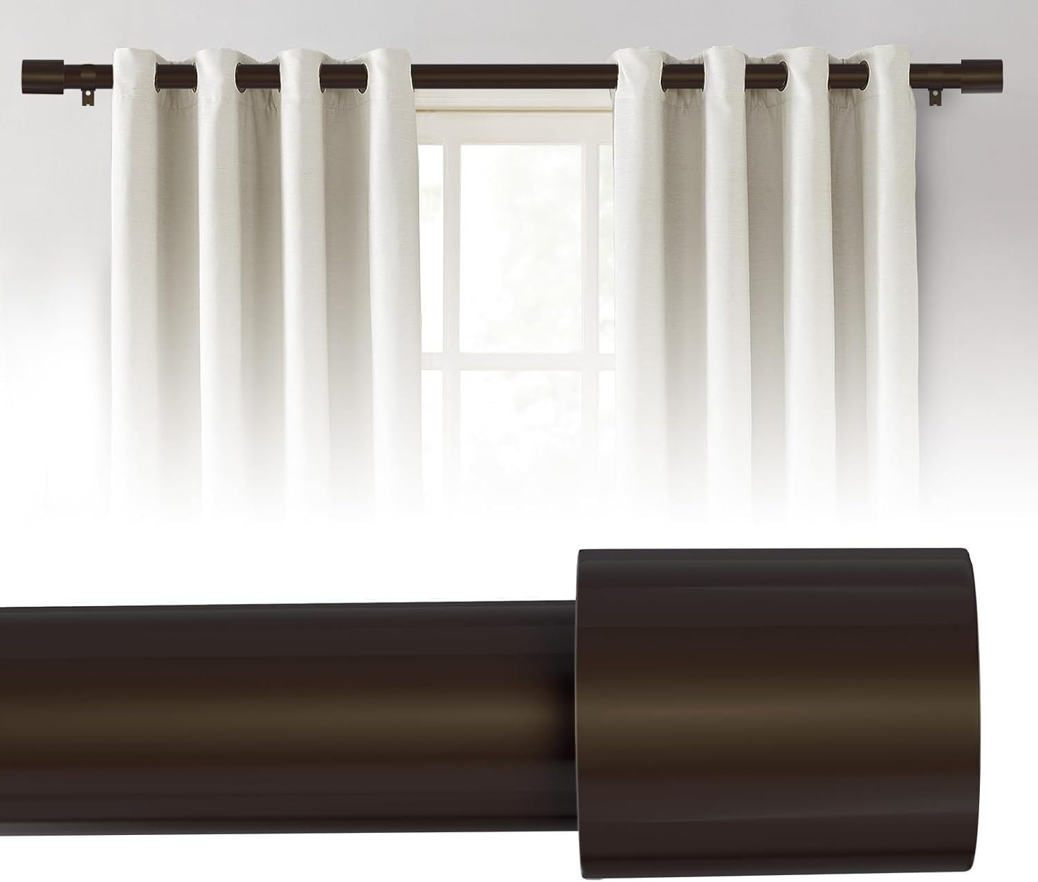 Amazon.com: Extra Long Curtain Rods for Windows 240 Inches, 1 Inch ...