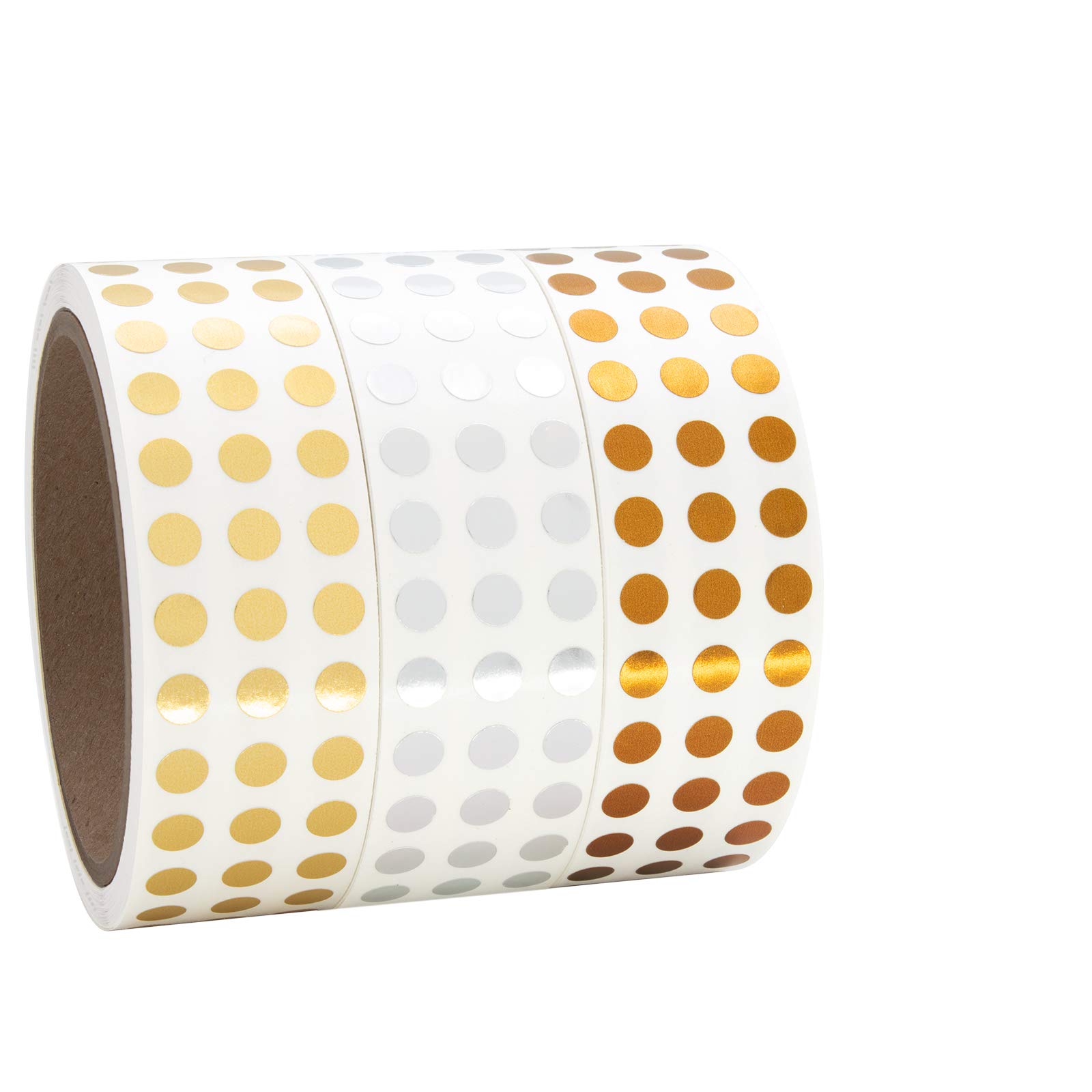Buy 1/4" Gold, Silver, Bronze Round Color Coding Circle Dot Labels on a ...